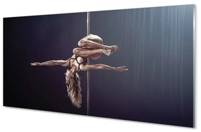 Obraz na skle Tanec trubka žena 120x60 cm