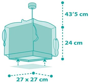 Dalber 63442 - Dětský lustr MERMAIDS 1xE27/60W/230V