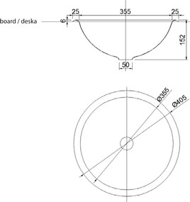 NOFER Sapho 13030.B umývátko zápustné O 40,5 cm nerezové