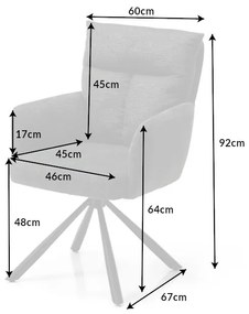 Designová otočná židle Maddison tmavě šedá