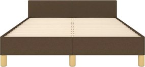 Rám postele bez matrace tmavě hnědá 120 x 200 cm textil 3125044