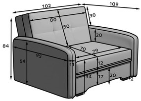 Tmavě modré křeslo Laine – ELTAP