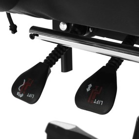 Kancelářské/herní křeslo s RGB LED podsvícením, černá/bílá, JOVELA