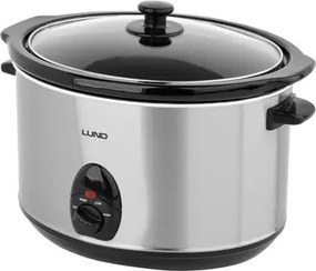 Lund Pomalý hrnec 5,6l / Pomalý hrnec / 320 W / keramická mísa / nerez