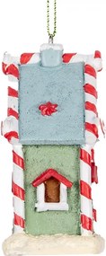Zelená závěsná dekorace perníková chaloupka Candy - 6*4*8 cm