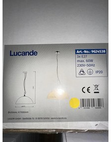 Lucande Lucande - Lustr na lanku LOURENCO 3xE27/60W/230V LW0487