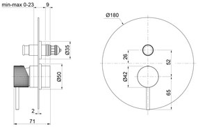 Sapho Ultrasan sprchová baterie podomítková 2 výstupy chrom UT042V