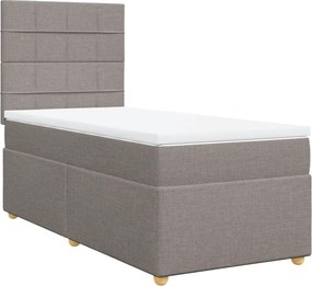 Box spring postel s matrací taupe 80x200 cm textil 3293411