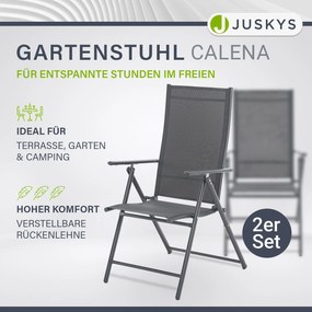 Juskys Skládací zahradní židle Calena Barva: antracitová, Velikost: 2 ks