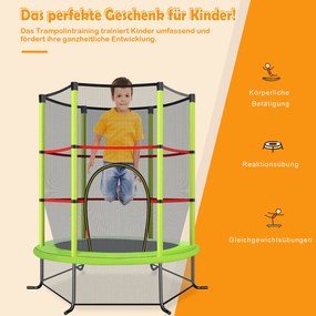 Costway Ø165 cm zahradní trampolína s ochrannou sítí trampolína do 135 KG pružná