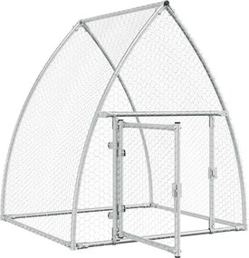 Klec pro kuřata stříbrná 100 x 105 x 120 cm pozinkovaná ocel 172552