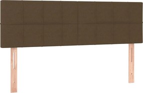Box spring postel s matrací a LED tmavě hnědá 140x200 cm textil 3133160