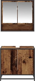 Sada koupelnového nábytku 2 ks Staré dřevo 65 x 33 x 60 cm 3402345