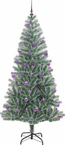 Umělý vánoční stromeček se sněhem a LED osvětlením 210 cm 3396830