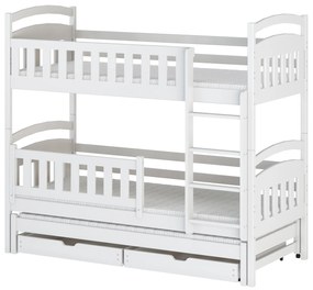 Dětská postel 90 cm BLAIR (s roštem a úl. prostorem) (bílá). 1013249