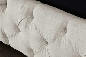 Designová postel Laney Chesterfield 180 x 200 cm přírodní
