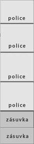 LORIN mo | šatní skříň 3 L | 45 cm | s policemi a  zásuvkami | PUSH OPEN | kašmír