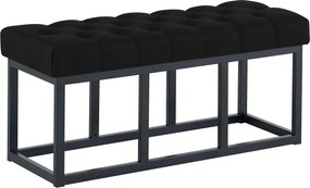 Lavice Amun látka černá konstrukce 100 cm