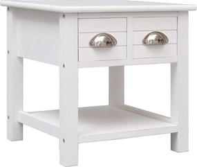 vidaXL Odkládací stolek 40 x 40 x 40 cm dřevo pavlovnie [284068] Barva: Bílá