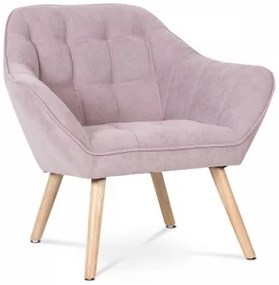 Křeslo starorůžové dřevěné nohy masiv přírodní odstín lak AK-321 PINK2