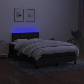 Box spring postel s matrací a LED černá 120 x 200 cm textil 3133463