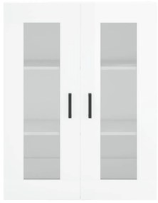 Skříň highboard lesklá bílá 69,5 x 34 x 180 cm kompozitní dřevo,  3198723