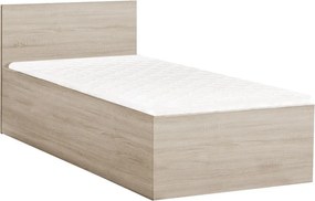 Postel SOFIA 90 x 200 cm, dub sonoma Matrace: Bez matrace, Rošt: S laťkovým roštem