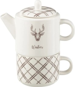 Čajový set Tea for One s jelenem v krabičce - 20*9*18 cm / 450/ 200 ml