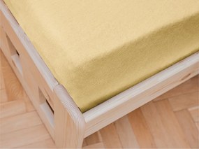 Jersey prostěradlo do dětské postýlky krémové 70 x 140 cm
