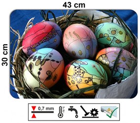 Velikonoční prostírání 043, malovaná vajíčka