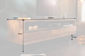 Designový TV stolek Massive Honey 160 cm akácie