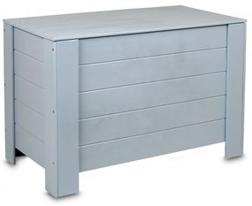 ČistéDřevo Dřevěná truhla 77 x 40 x 50 cm - šedá