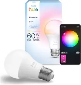 Philips Hue Essential E27 8W RGB / Chytrá LED žárovka / 806 lm / Bluet