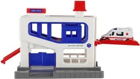TEDDIES Parkovací garáž s autem ambulance / Hračka / plast / od 3 let