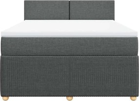 Box spring postel s matrací tmavě šedá 160x200 cm textil 3289801