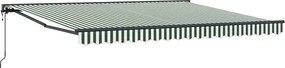 Rám markýzy Zelená a bílá 400 × 300 cm 3330734