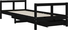 vidaXL Dětská postel se zásuvkami 80x200 cm masivní borové dřevo [834407] Barva: Bílá