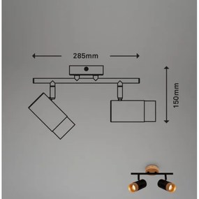 Briloner 2144025 - Bodové svítidlo SPOT 2xGU10/9W/230V