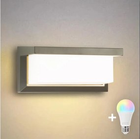 BRILAGI - LED RGBW Venkovní nástěnné svítidlo BRICKY 1xE27/12W/230V šedá IP54