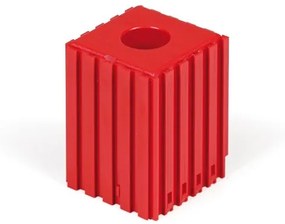 Plastový box na nářadí s válcovou stopkou D20, modul 5x5, 1 dutina, červená