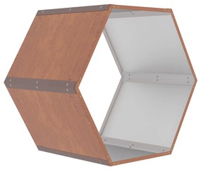 Přístřešek na dřevo G21 HEX 53 - 92 x 60 cm, hnědý
