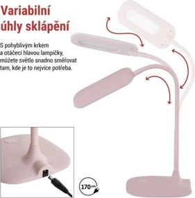 LED stolní lampa STELLA růžová EMOS Z7602P