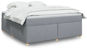Box spring postel s matrací světle šedá 180 x 200 cm textil 3285394