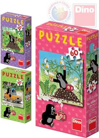 DINO Puzzle Jak Krtek uzdravil myšku (Krteček) 24x22cm set 60 dílků 6 druhů dn383067