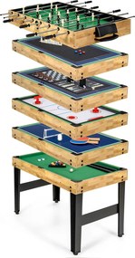 Costway 1055 cm multifunkční stůl 10-in-1 kombinovaný se stolním fotbalem