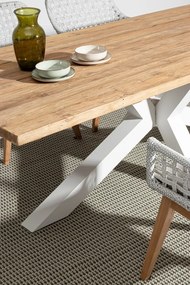 BIZZOTTO Zahradní jídelní stůl RAMSEY 240x100cm bílé nohy 0804456
