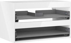 Mexen Box-A, závěsná skříňka 80 cm, 2 zásuvky, bílá lesklá, 91AX0-0800-470-2-00