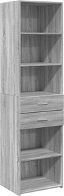 Skříň highboard šedá sonoma 50 x 42,5 x 185 cm kompozitní dřevo 3281460