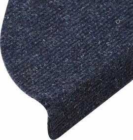Samolepicí nášlapy na schody 15 ks 56x17x3 cm modré 136393