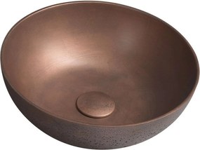 Sapho Formigo - Umyvadlo na desku průměr 39 cm, bez přepadu, bez otvoru pro baterii, matná měď FG320
